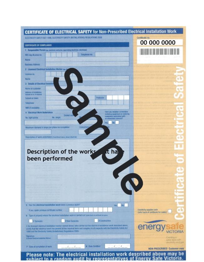Do I Need A Certificate Of Electrical Safety For Any Electrical Work?