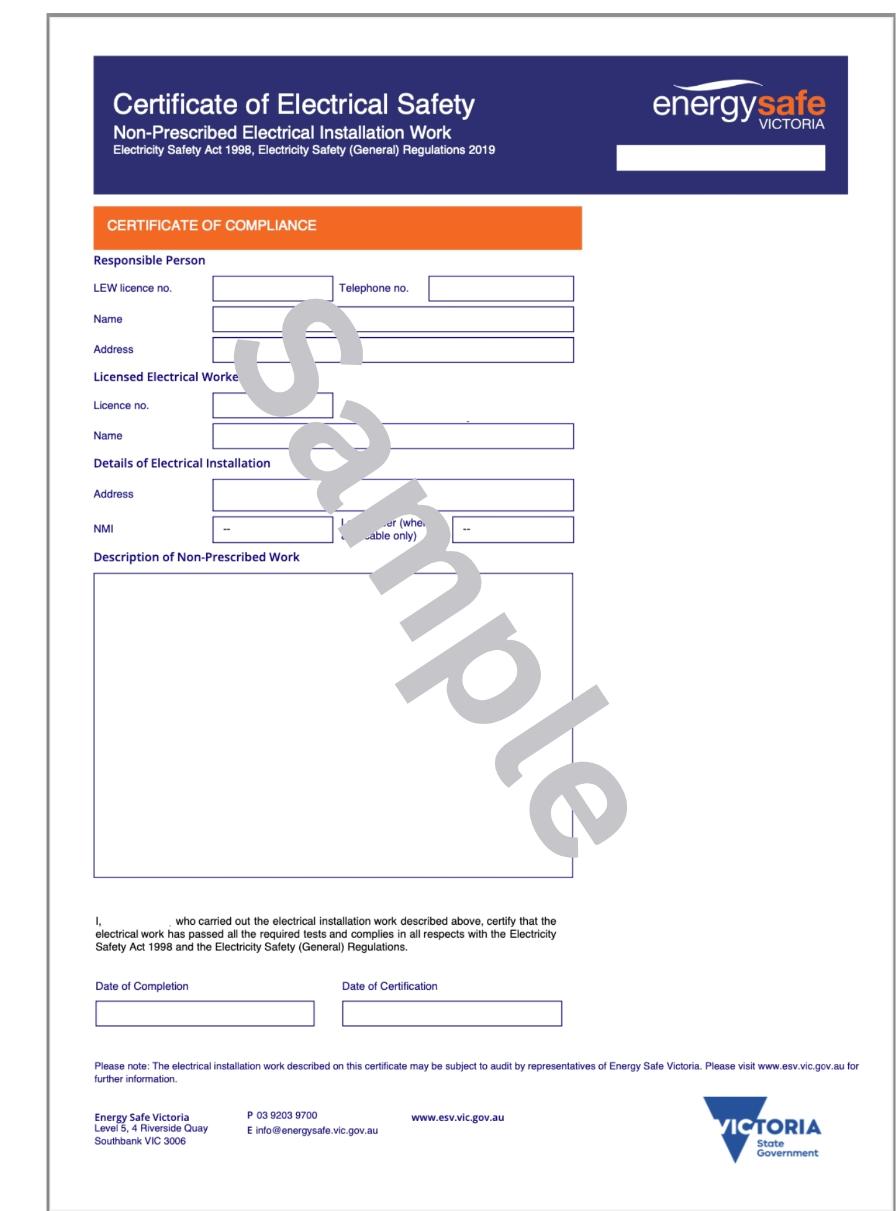 Do I Need A Certificate Of Electrical Safety For Any Electrical Work?